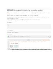 It Module Zybook Lab Expression For Calories Burned During
