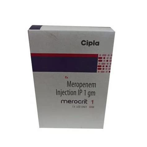 Cipla Meropenem Injection IP 1 Gm Prescription At 530 Vial In New Delhi