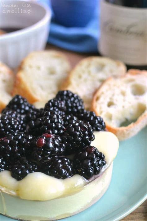 Baked Brie With Wine Soaked Blackberries Lemon Tree Dwelling