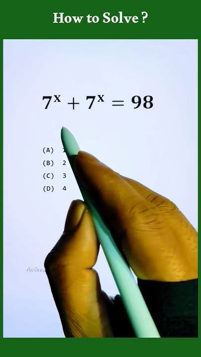 Exponent Math With 7 Shorts Maths Youtube