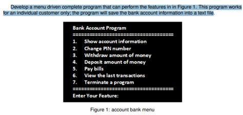 Solved Develop A Menu Driven Complete Program That Can Chegg