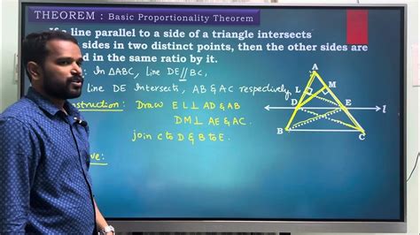 Triangles Theorem 61 Basic Proportionality Theorem Youtube