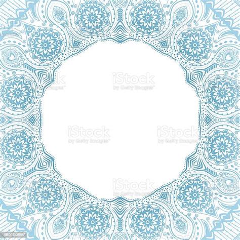 Decorative Vintage Design Element Illustration With Lacy Frame向量圖形及更多墨水