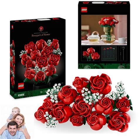 LEGO ICONS 10328 BUKIET RÓŻ NA WALENTYNKI DZIEŃ KOBIET PODARUNEK
