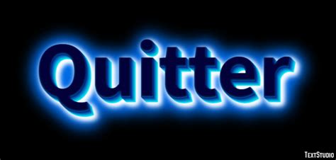 Quitter Text Effect And Logo Design Word