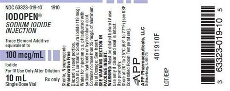 Iodopen Sodium Iodide Injection Package Insert Prescribing Info