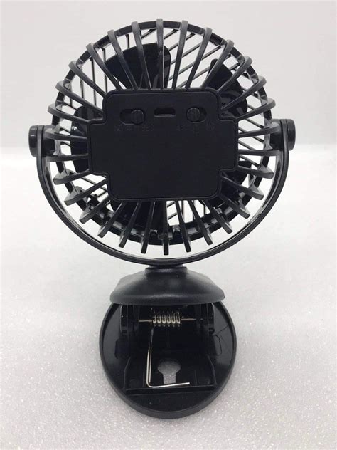 Axcs Portable Clip Fan With Led Light 360 Degrees Fan Rotation 3 Speed