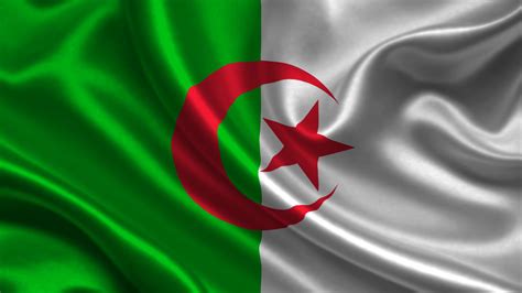 Illustration Red Green Flag Circle Algeria Art Color Computer