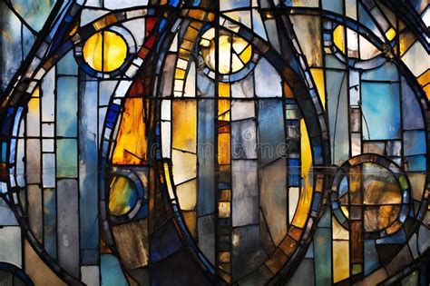 Stained Glass Window In The Cathedral Of St Augustine Florida Stock