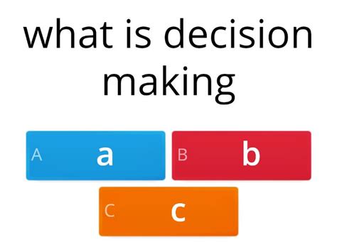 Decision Making Quiz