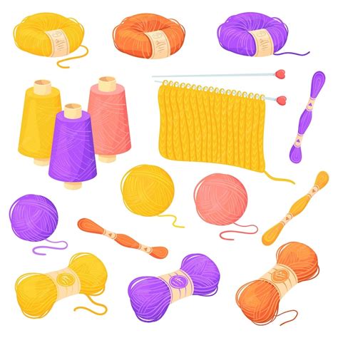 Premium Vector Cartoon Wool Threads Clew Thread Bobbin For Yarn