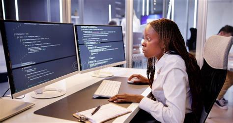 Software Programmer Or Coder Woman Stock Image Image Of Woman