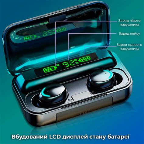 Сенсорные блютуз наушники с цифровым кейсом 9d Купить в интернет магазине Прикалдес