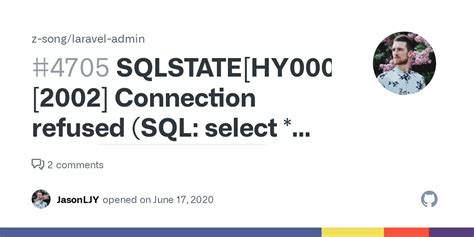 Sqlstate Hy000 2002 Connection Refused Sql Select From `adminusers` Where `username