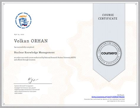Volkan Orhan On Linkedin Nuclear Knowledge Management Certificate