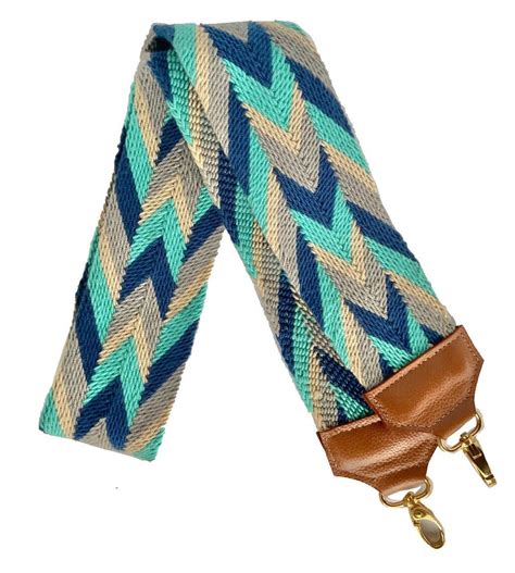 Handwoven Boho Bag Strap Sophisticated Neutral Tones Colorful 4u