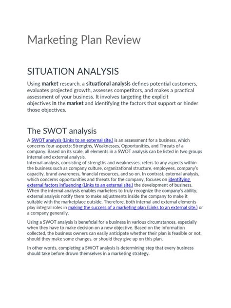 Guide Situation Analysis Tools Pdf Swot Analysis Strategic Management
