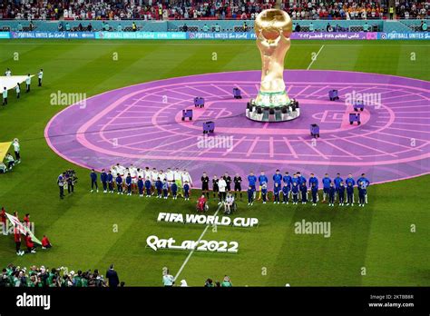England And Wales Players Line Up Ahead Of The Fifa World Cup Group B