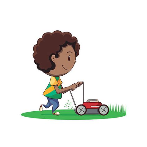 Cartoon Of A Cut Grass Machine Illustrations Royalty Free Vector