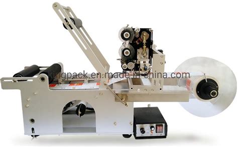 Semi Automatic Sticker Round Bottle Labeling Machine With Date Coding