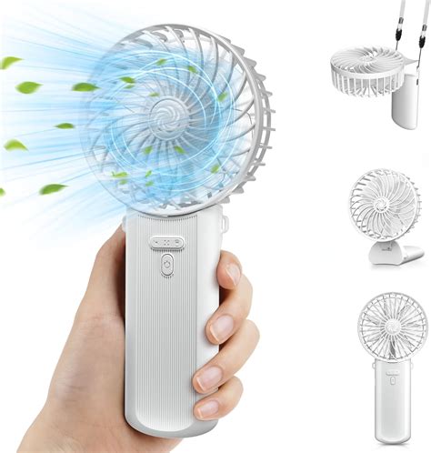 Cnmtcco Handheld Fan Mini Portable Usb Fan With 5 Speeds Rechargeable Personal Electric Fan