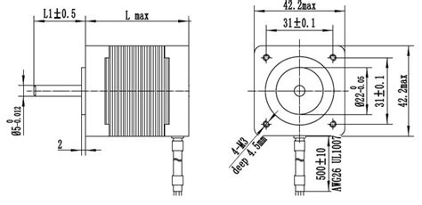 Stepper Motor Dimensions Nema 17 Stepper Dimensions Syizqx