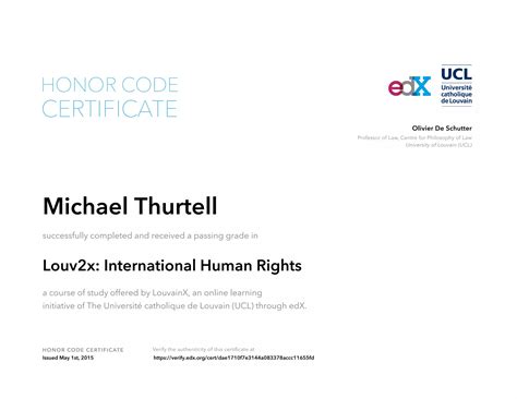 Edx Certificate 2015 Int Human Rights 95 Pdf