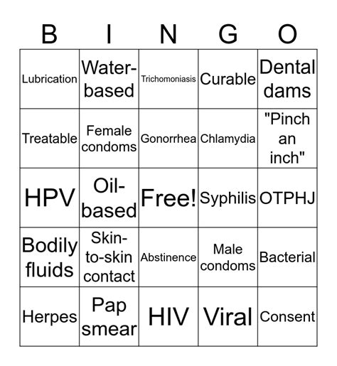 Sex Bingo Card