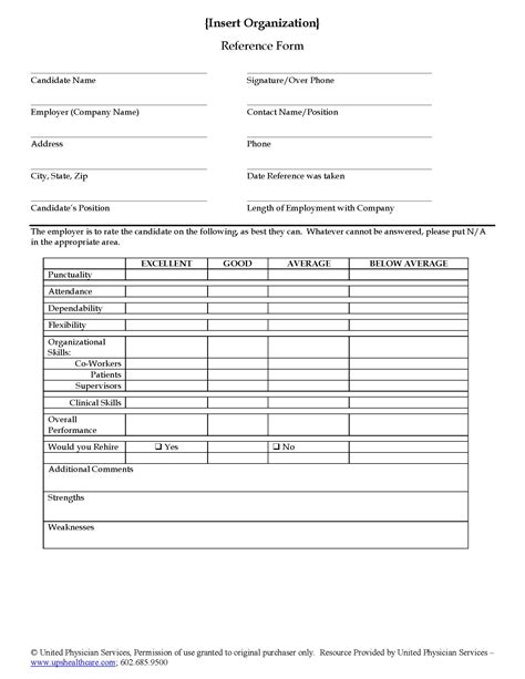 Reference Forms Templates