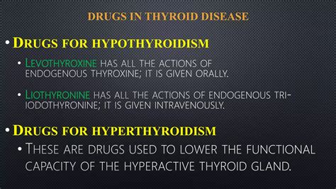 Thyroxine And Anti Thyroids Drugs Slideshare Pptx