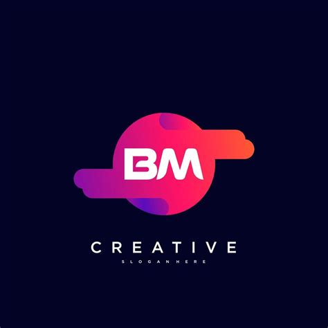 elementos de modelo de design de ícone de logotipo de letra inicial bm