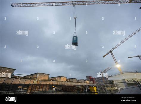 Stuttgart Germany 28th Nov 2023 A Mobile Toilet Cubicle Is