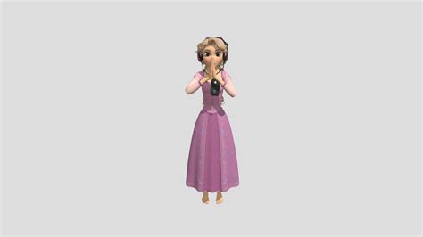 Rapunzel Holds Hands Together With Headphones On Download Free 3d Model By Xxdeafyesxx