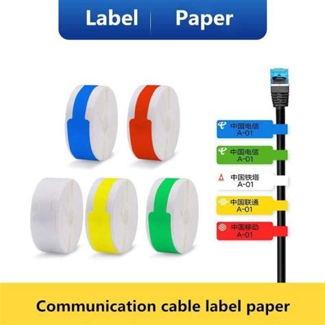 Niimbot D11 D61 Thermal Cable Label Printer Consumable Thermal Label Tape Roll Thermal Cable