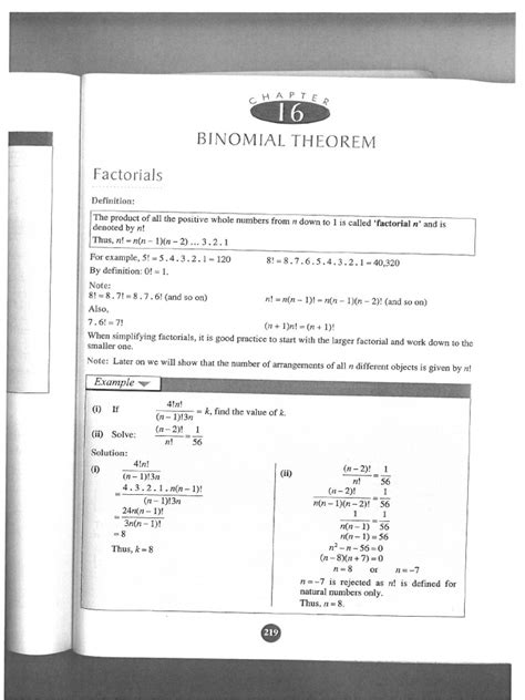 binomial theorem pdf