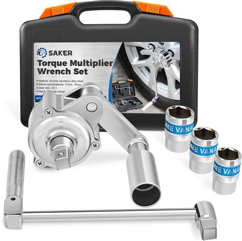Saker Torque Multiplier Wrench Set 120 Gear Ratio Heavy Duty Labor Saving Kit For Car Tire