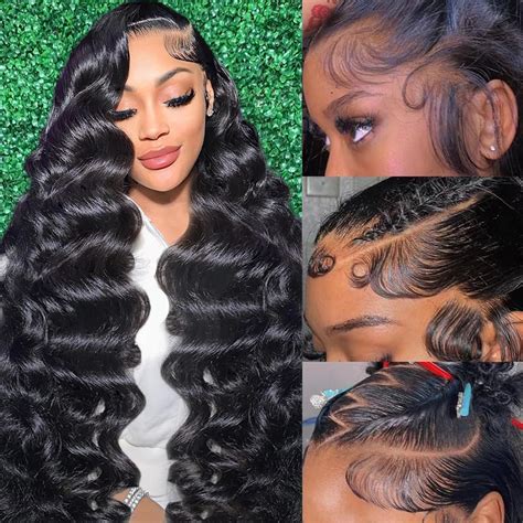 Grqgrq 99j Burgundy Lace Front Wigs Human Hair Pre Plucked