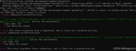 Pip Install Gitxxxxxxxx 报错failed To Connect To