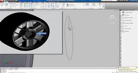 Autocad 2012 การใช่คำสั่ง Sweep Comand เขียนล้อ3d Graphic Cad Draiwng