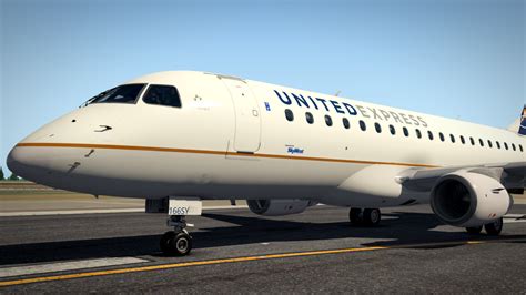 4k United E175 By Skywest Continental Gold Livery Pack E Jets