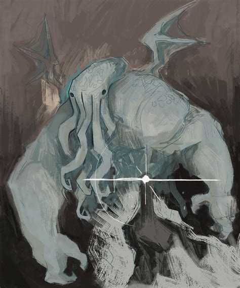 Artstation Chtullu Rising Thiago Lehmann Cosmic Horror Horror