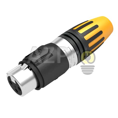 Conector Xlr 3 Pin Hembra Linea Ip65 Oro Nc3fx Top Seetronic Azpro