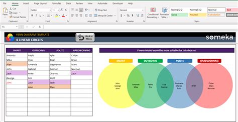 Venn Diagram On Excel Adenadrianne