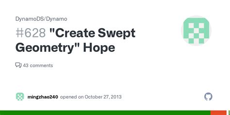 create swept geometry hope · issue 628 · dynamods dynamo · github