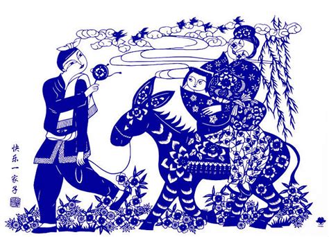 高少萍剪纸布贴画艺术作品 中国风