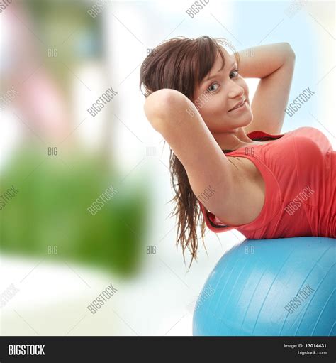 Young Happy Woman Doing Fitness Image And Photo Bigstock