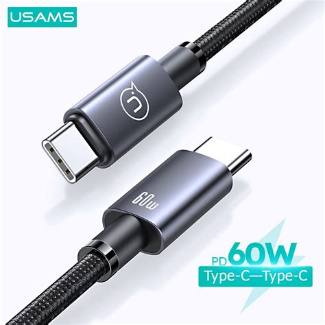 Usams Pd W Usb Type C Type C Ip Fast Charging Data Cable With Velcro Straps For Phone