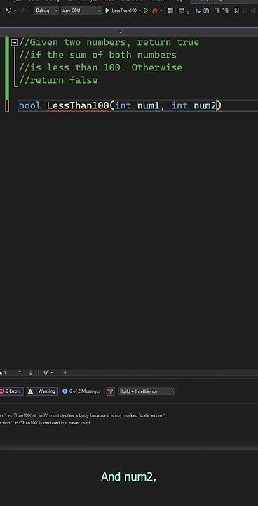 Less Than 100 Edabit Challenge C Operators C Net 60 Shorts Youtube