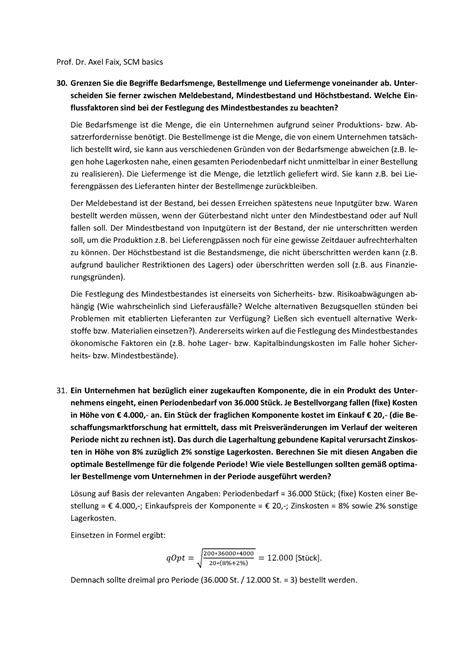 Scm Aufgaben Loesungshinweise 30 Und 31 Warning Tt Undefined
