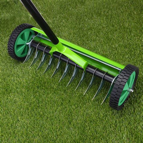 Garden Tools Outdoor Garden Lawn Aerator With Long Handle Spike Type Heavy Duty Steel Grass